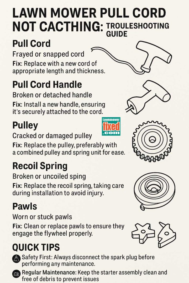 Lawn Mower Pull Cord Not Catching (This Is Why)
