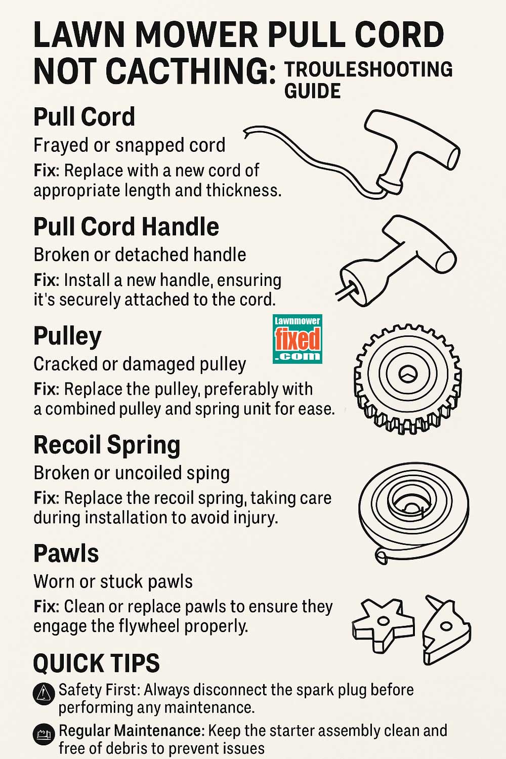 Lawn Mower Pull Cord Not Catching (This Is Why)