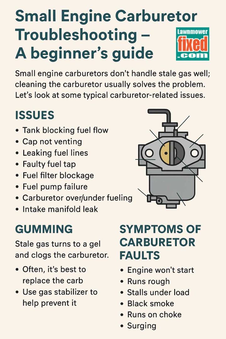 Small Engine Carburetor Troubleshooting - A beginners guide | Solved by ...